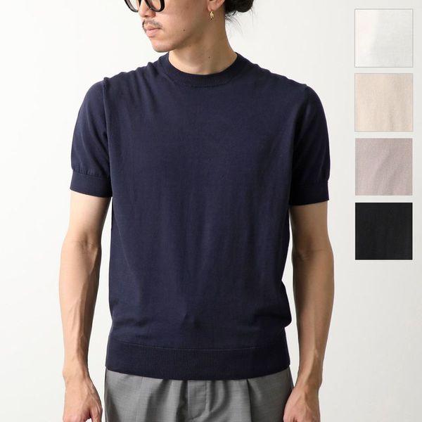 FILIPPO DE LAURENTIIS フィリッポ デ ローレンティス ニット Tシャツ GC1MC SU12R メンズ 半袖 コットン クルーネック ハイゲージ カラー5色 セーター 丸首/【2025年春夏新作】