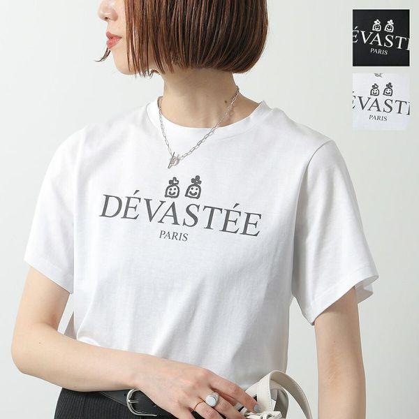 DEVASTEE デヴァステ Tシャツ R3FWTP016 レディース 半袖 カットソー コットン ロゴプリント クルーネック ロゴT カラー2色 丸首/