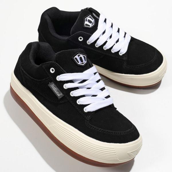 NORTHWAVE ノースウェーブ スニーカー ESPRESSO SUEDE 90s NW-007 メンズ ローカット 厚底 ロゴ スウェード 軽量 靴 BLACK/WHITE スエード/