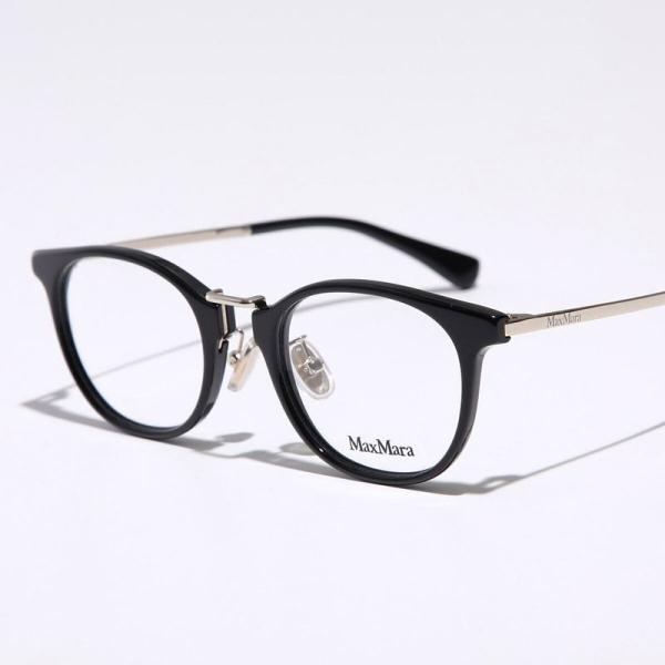 MAX MARA マックスマーラ メガネ MM5092-D レディース ウェリントン型 セルフレーム フルリム クリングスタイプ アジアンフィット【日本企画】 001 レンズ幅 48 めがね 眼鏡 ロゴ アイウェア 黒縁メガネ 伊達メガネ/