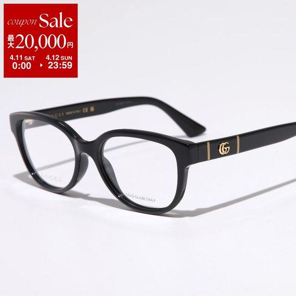 GUCCI グッチ メガネ GG1115O レディース ウェリントン型 フルリム セルフレーム GGロゴ めがね 眼鏡 ダテ アイウェア 001/BLACK-TRANSPARENT  黒縁メガネ 伊達メガネ レンズ幅 53/