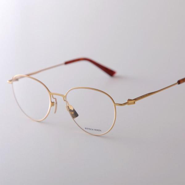 BOTTEGA VENETA ボッテガヴェネタ メガネ BV1269O レディース メンズ ボストン型 メタルフレーム 細フレーム フルリム クリングスタイプ 002/GOLD-GOLD-TRANSPARENT ユニセックス アイウェア 伊...