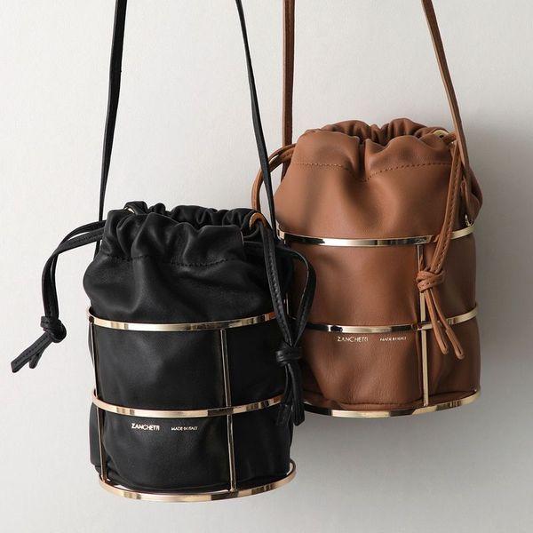 ZANCHETTI ザンケッティ ショルダーバッグ BBAG 712 レディース レザー 巾着バッグ インナーバッグ 鞄 カラー2色  /【2026年春夏新作】