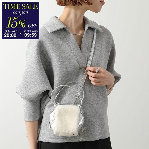 MARCO MASI マルコマージ ショルダーバッグ MINI-MON-VIT レディース ハンドバッグ ミニバッグ メタリック ポシェット クロスボディ ボア 鞄 SILVER /【2025年秋冬新作】【cp_fifte】