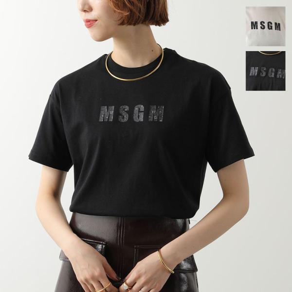 MSGM KIDS エムエスジーエム キッズ Tシャツ F5MSJGTH141 レディース ガールズ 半袖 カットソー コットン ロゴ レオパード柄 カラー2色 【大人もOK】女の子 丸首 クルーネック/【2025年秋冬新作】