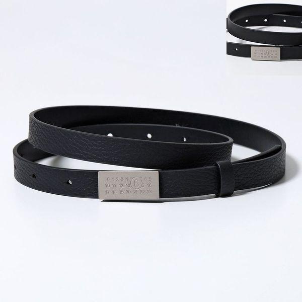 MM6 エムエムシックス メゾンマルジェラ ナローベルト SA5TP0011 P8326 P8332 レディース レザー ナンバリング バックル ロゴ T8013 SA5TP0011P8326T8013 SA5TP0011P8332T801...