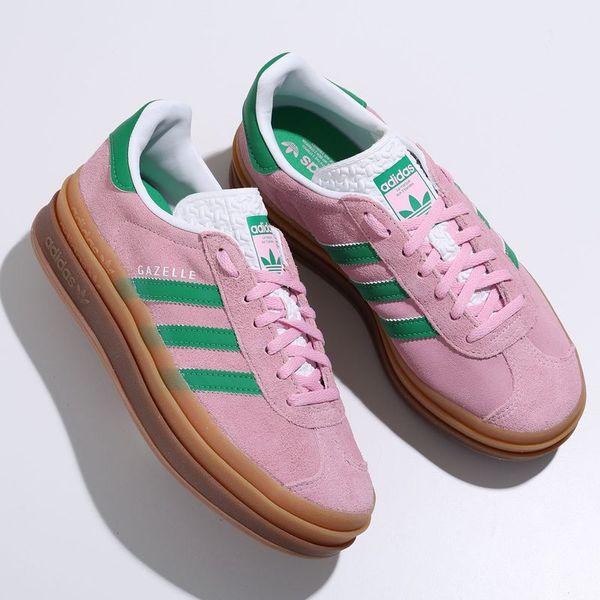 adidas Originals アディダスオリジナルス スニーカー Gazelle Bold ガゼルボールド IE0420 レディース スウェード 厚底 ローカット シューズ 靴 TRUPNK/GREEN/FTWWHT スエード/