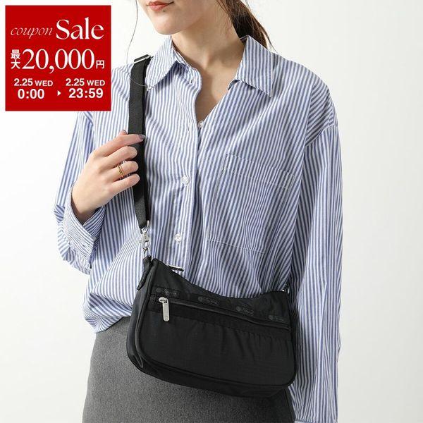 LeSportsac レスポートサック ショルダーバッグ SM CONV SHOULDER 1302 レディース ナイロン ハンドバッグ ロゴ 軽量 鞄 R086/RECYCLED-BLACK ポシェット クロスボディ/
