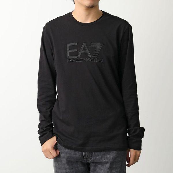 EA7 EMPORIO ARMANI エアセッテ エンポリオアルマーニ 長袖Tシャツ 7M000900 AF10373 コットン ストレッチジャージ カットソー ロゴ /【2025年秋冬新作】