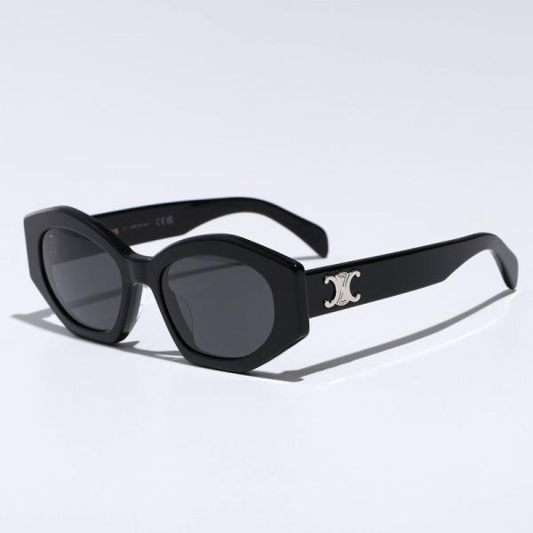 CELINE セリーヌ サングラス TRIOMPHE 15 トリオンフ CL40238U 01A 4S308CPLB.38NO レディース キャットアイ型 メタルロゴ アイウェア ブラック レンズ幅 55 セルフレーム フルリム 4S308...