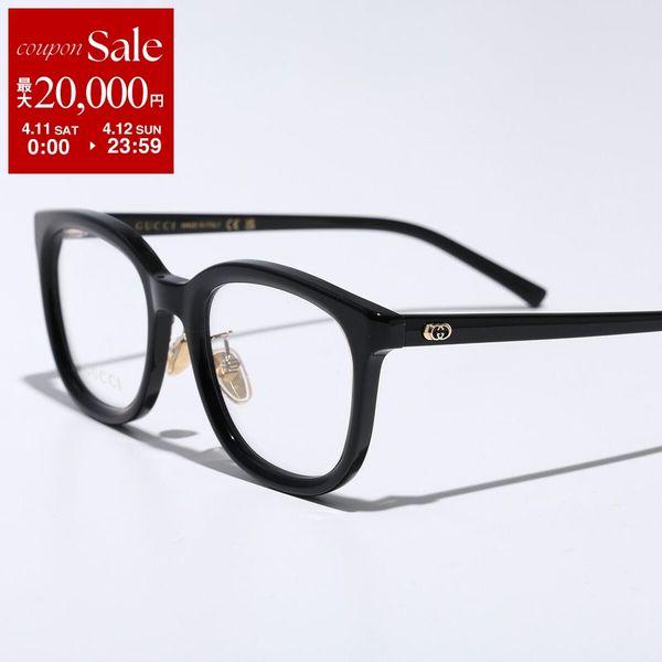 GUCCI グッチ メガネ GG1949OK メンズ ウェリントン型 セルフレーム フルリム クリングスタイプ 黒縁 GGメタルロゴ アジアンフィット めがね 眼鏡 001/BLACK-TRANSPARENT レンズ幅 52 伊達眼鏡 伊達...