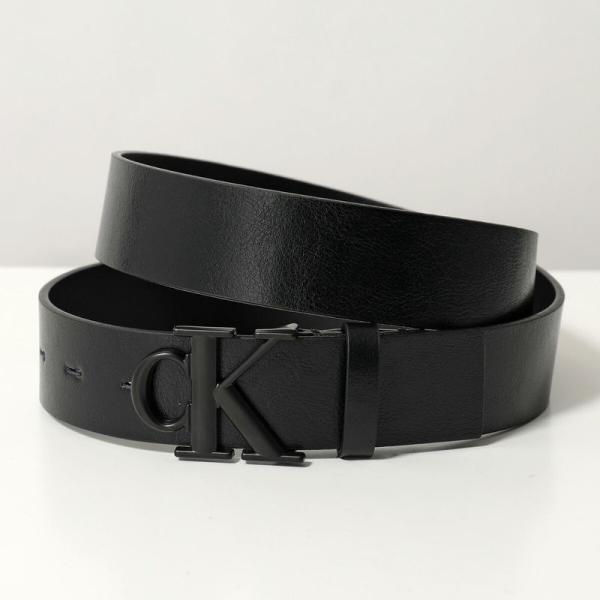 Calvin Klein カルバンクライン ベルト CK BUCKLE TUMBLED 35MM バックル タムブルド LV04D7016G メンズ レザー ロゴ マットブラック V8N/BlackMatteBlack /【2026年春夏新作】
