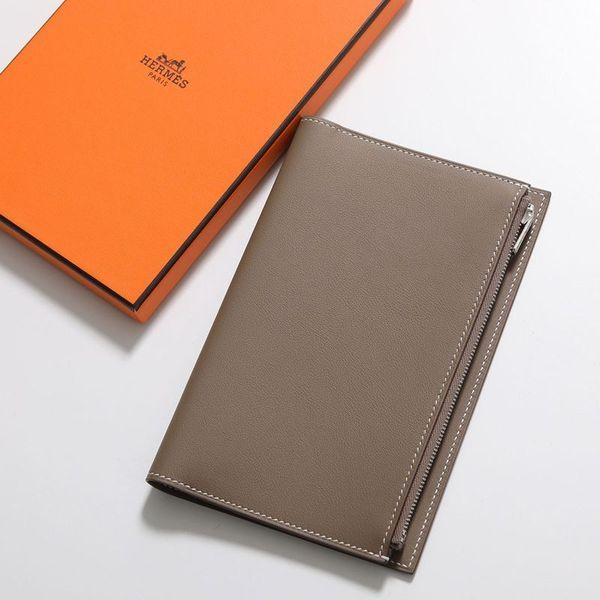 HERMES エルメス ノートカバー ノートパッド EAジップ PM  EAZIP PM 074736CK レディース スイフト レザー ブックカバー K刻印 ロゴ SV金具 ETOUPE/エトゥープ オーガナイザーホルダー/【dc_kik...