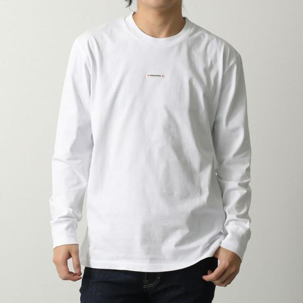 DSQUARED2 ディースクエアード カットソー S74GD1354 D20020 メンズ 長袖Tシャツ ロンT ロゴT クルーネック ストレッチ コットン 100 丸首 S74GD1354D20020100/【dc_kikaku】