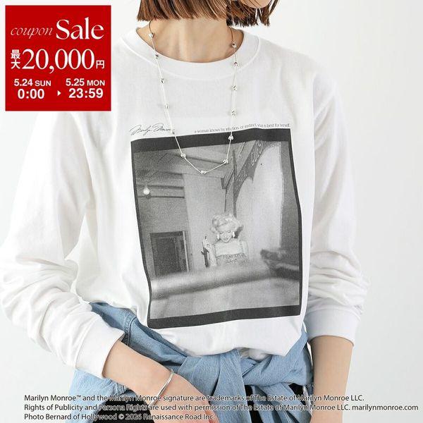 GOODROCKSPEED グッドロックスピード 長袖 Tシャツ Marilyn Monroe LS shirts マリリン・モンロー 26MRM002W レディース フォト プリント クルーネック ロンT カットソー ホワイト /【202...