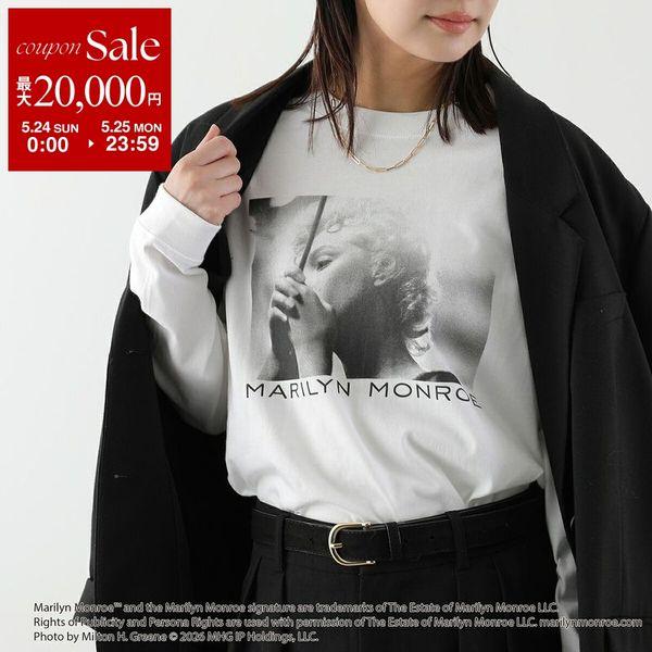 GOODROCKSPEED グッドロックスピード 長袖 Tシャツ Marilyn Monroe LS shirts マリリン・モンロー 26MRM003W レディース クルーネック フォト プリント ロンT カットソー ホワイト /【202...