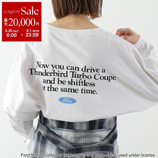 GOODROCKSPEED グッドロックスピード 長袖 Tシャツ FORD Big LS shirts フォード 26FOD008W レディース ビッグシルエット ロンT カットソー ホワイト /【2026年春夏新作】
