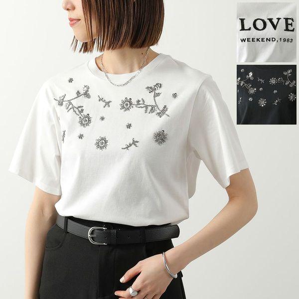 WEEKEND MAX MARA ウィークエンド マックスマーラ Tシャツ AGILE アジレ レディース 半袖 カットソー クルーネック スパンコール カラー3色 WKDAGILE 丸首/【2026年春夏新作】