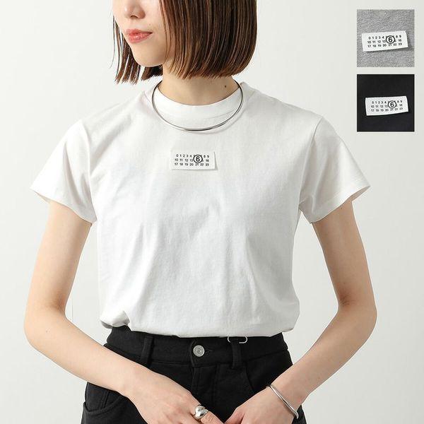 MM6 エムエムシックス メゾンマルジェラ Tシャツ S52GC0327 M20170 レディース 半袖 クルーネック コットン カットソー ナンバリング ロゴT カラー3色 S52GC0327M20170101 丸首 S52GC0327M...