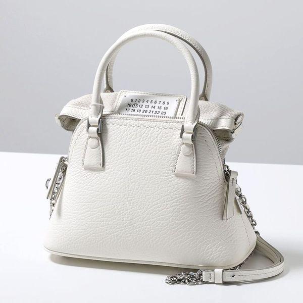 【訳あり】MAISON MARGIELA メゾンマルジェラ ショルダーバッグ 5AC マイクロバッグ S56WG0081 P4348 レディース レザー ハンドバッグ 鞄 T1003/ホワイト ポシェット S56WG0081P4348T10...