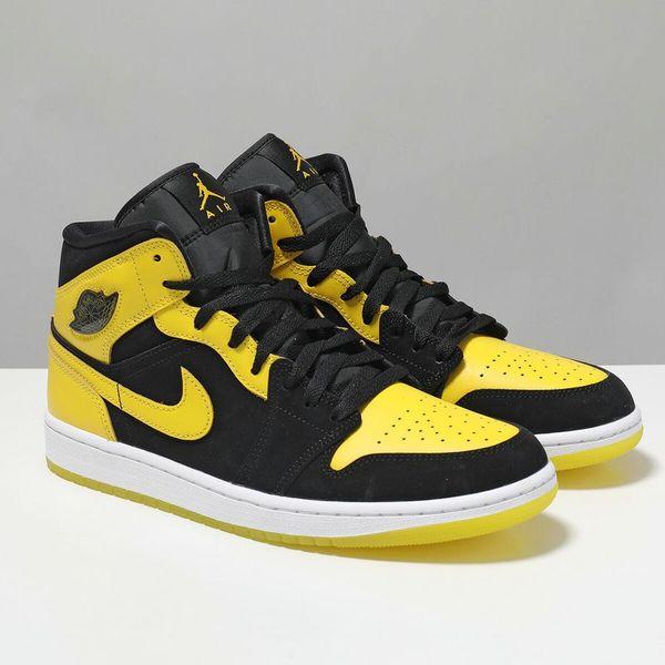 NIKE ナイキ スニーカー AIR JORDAN 1 MID SE エア ジョーダン ミッド HJ6654-071 メンズ ミッドカット ハイカット 3cm シューズ 靴 071/BLACK/VARSITY-MAIZE-WHITE /