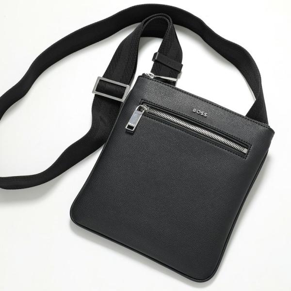 HUGO BOSS ヒューゴボス ショルダーバッグ Daxter Envelope 50558444 メンズ エコレザー メタルロゴ 鞄 001 /【2026年春夏新作】