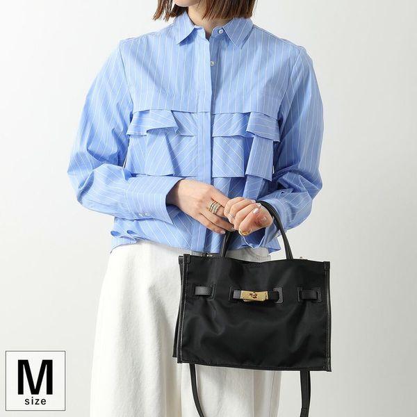 VIOLAd'ORO ヴィオラドーロ ハンドバッグ BRUNO ブルーノ V-2296 レディース Mサイズ ショルダーバッグ ナイロン イタリアンレザー ミニトート 鞄 BLACK クロスボディ/【2026年春夏新作】