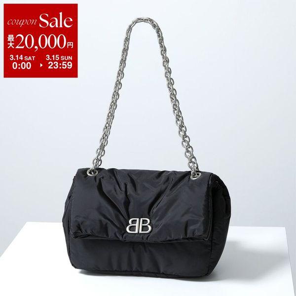BALENCIAGA バレンシアガ ショルダーバッグ MONACO S モナコ 765966 2AA6C レディース クロスボディ BB icon ロゴ 鞄 1000/BLACK 7659662AA6C1000 ハンドバッグ/