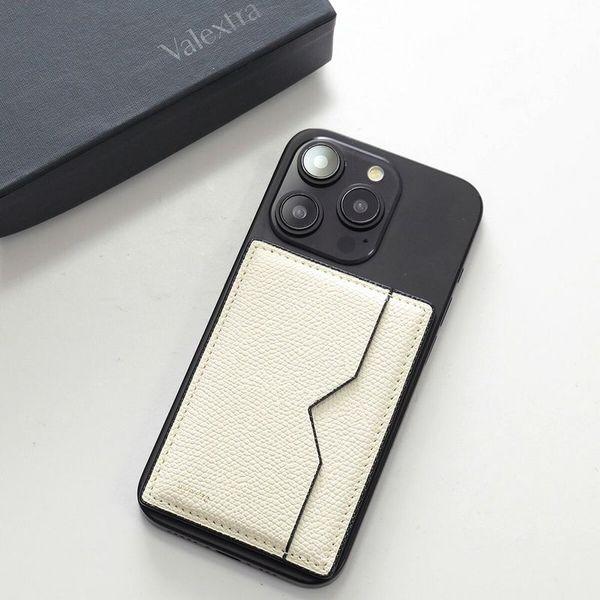 Valextra ヴァレクストラ カードケース SGNL0035028L99HT99 レディース メンズ レザー マグネット スマホ マグセーフ対応 ロゴ WW/Pergamena ユニセックス パスケース 定期入れ  SGNL0035 0...