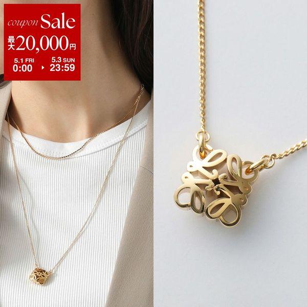 LOEWE ロエベ ネックレス BOMBE ANAGRAM ボンベ アナグラム J821241X31 レディース ダブルチェーン ペンダント アクセサリー 8130/GOLD J821241X318130 /【2026年春夏新作】