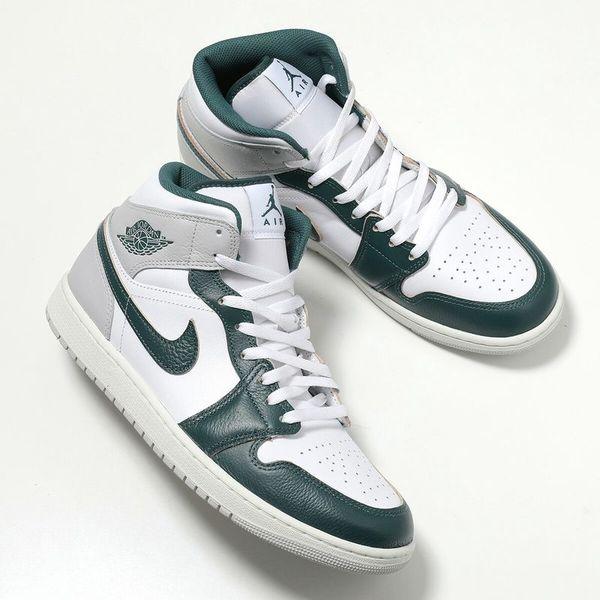 NIKE ナイキ スニーカー AIR JORDAN 1 MID SE エア ジョーダン FQ7720-103 メンズ ミッドカット ハイカット シューズ 靴 WHITE-OXIDIZED-GREEN-SAIL /