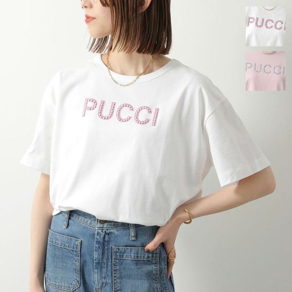 EMILIO PUCCI KIDS エミリオプッチ キッズ Tシャツ PY8B31 Z3672 レディース ガールズ 半袖 カットソー クルーネック ロゴ スタッズ カラー2色 【大人もOK】 女の子 丸首/【2026年春夏新作】【dc_k...