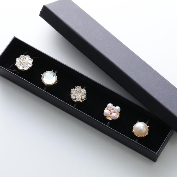 PICCIN ピッチン ボタン用ビジューチャーム 906300 レディース ビジューボタン パール ビジュー 01/ゴールド /【2026年春夏新作】