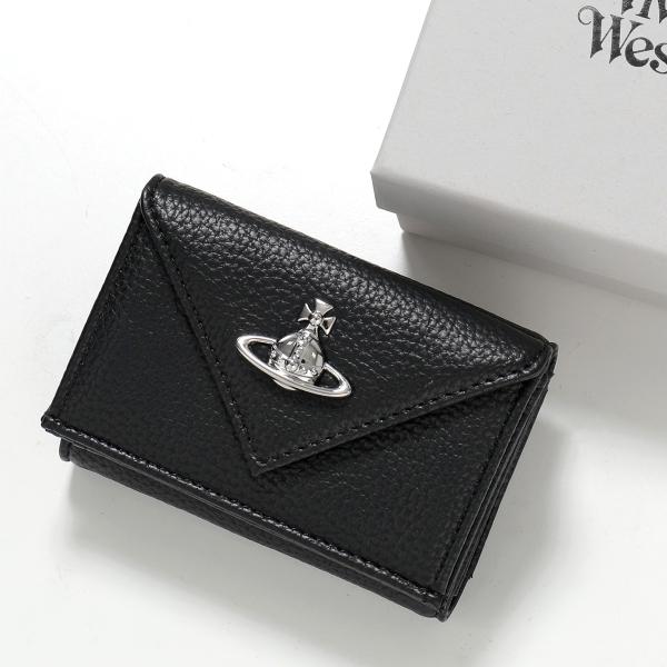 Vivienne Westwood ヴィヴィアンウエストウッド 三つ折り財布 ENVELOPE エンペロープ 5115002EW S000D レディース エコレザー オーブ ミニ財布 N403/BLACK ORB/【2026年春夏新作】