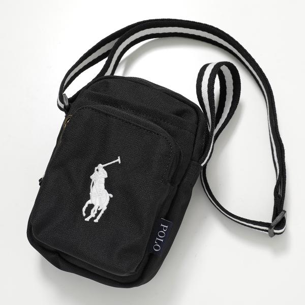 Polo Ralph Lauren ポロラルフローレン ショルダーバッグ 9AR011 メンズ クロスボディ ポシェット ポニー刺繍 ポリエステル 鞄 G9O/BLACK /