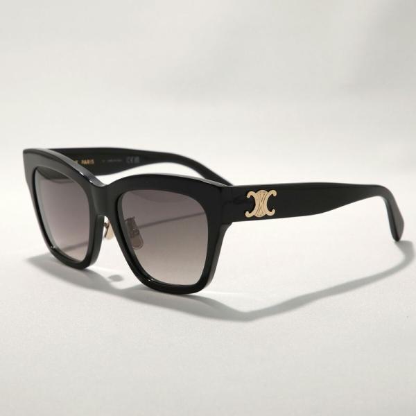 CELINE セリーヌ サングラス Triomphe 09 トリオンフ CL40253F 01F 4S253CPLB.38NO レディース キャットアイ型 セルフレーム フルリム クリングスタイプ メタルロゴ アイウェア ブラック 4S25...