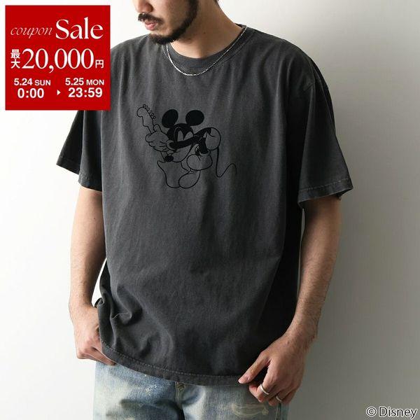 GOODROCKSPEED グッドロックスピード Tシャツ 26FDS007W メンズ / Disney / MICKEY MOUSE / ディズニー / ミッキーマウス / クルーネック チャコールグレー 丸首 コットン 半袖 カットソー...