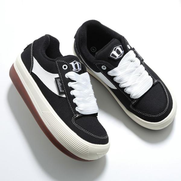 NORTHWAVE ノースウェーブ スニーカー ESPRESSO CANVAS エスプレッソ キャンバス NW-004 レディース ローカット 厚底 軽量 シューズ 靴 BLACK/WHITE ロゴ 刺繍/