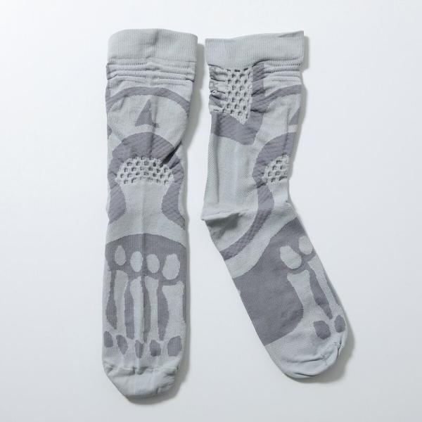 ROA ロア ソックス Bones Logo Q-skin Technical Crew Socks YBUW003YA03 メンズ 靴下 ロゴ ボーンデザイン GRY0004/Light-Grey   /【2026年春夏新作】