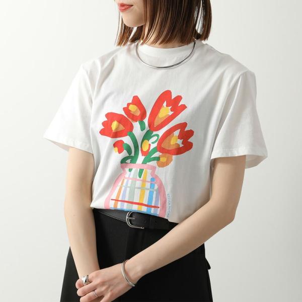 STELLA McCARTNEY KIDS ステラマッカートニー キッズ Tシャツ TY8B41 Z0434 レディース ガールズ 半袖 カットソー コットン クルーネック 101 【大人もOK】女の子 丸首 フローラル TY8B41Z04...