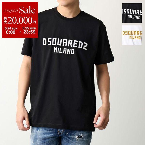 DSQUARED2 ディースクエアード 半袖 Tシャツ COOL FIT TEE クール フィット S74GD1418 D20020 メンズ ロゴT コットン クルーネック カットソー フロッキープリント カラー2色 S74GD1418D2...