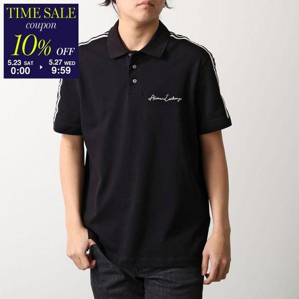ARMANI EXCHANGE A/X アルマーニ エクスチェンジ ポロシャツ 8NZFSG ZJ81Z9 メンズ 半袖 鹿の子 ロゴ 刺繍 コットンブレンド 1200/BLACK 8NZFSGZJ81Z91200/【2026年春夏新作】【...