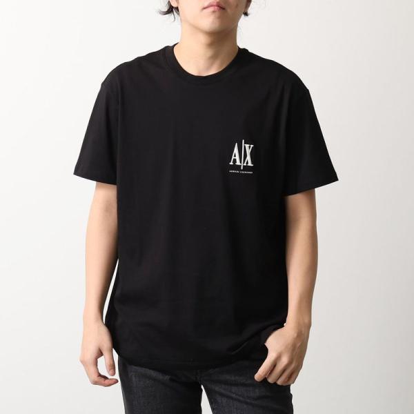 A/X ARMANI EXCHANGE アルマーニ エクスチェンジ Tシャツ XM000365 AF12308 メンズ カットソー 半袖 クルーネック 刺繍ロゴ UC001/BLACK XM000365AF12308UC001 丸首/【20...