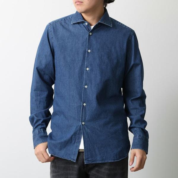 GUY ROVER ギローバー 長袖シャツ V2530L 561402 メンズ カッタウェイカラー デニムシャツ コットン レギュラーフィット 02 V2530L56140202 /【2026年春夏新作】
