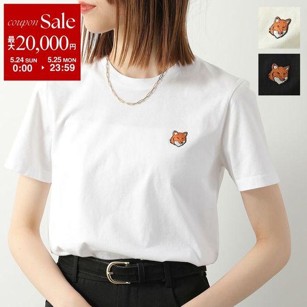 MAISON KITSUNE メゾンキツネ Tシャツ FOX HEAD フォックスヘッド レギュラー PW00113KJ7026 レディース コットン 半袖 カットソー クルーネック 丸首/【2026年春夏新作】【dc_kikaku】
