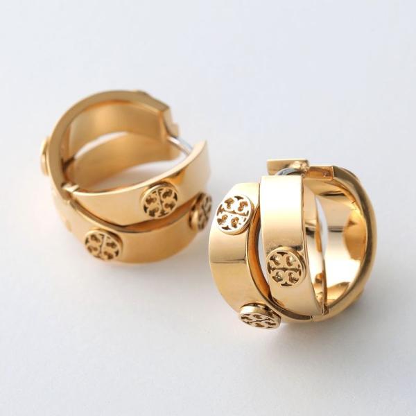 TORY BURCH トリーバーチ アイコン ダブルフープピアス 180872 レディース アクセサリー ダブルT スタッズ ロゴ 720/TORY-GOLD Miller Stud Double Hoop Earrings/【2026年春...