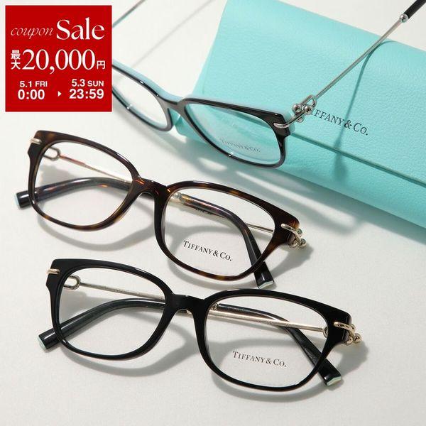 Tiffany&amp;Co. ティファニー メガネ HardWear ハードウェア TF2262 レディース スクエア型 セルフレーム フルリム めがね 眼鏡 ロゴ アイウェア  レンズ幅 52 伊達メガネ 黒縁メガネ べっこう柄 べっ甲...