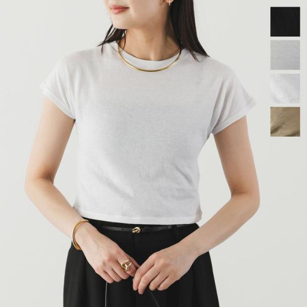 LIFILL × Ayumi Hamamoto リフィル 濱本愛弓 コラボ Tシャツ COTTONY SHEER FIT TEE コットニー LF141 レディース 半袖 カットソー コットン ショート丈 クルーネック 丸首 ドルマンスリー...