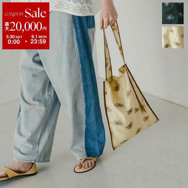 WHYTO. ホワイト トートバッグ sheer flower bag WHT26HAC4014 レディース シアー フラワー 小花柄 鞄 /