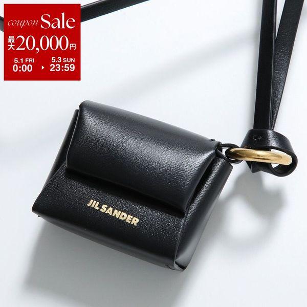 JIL SANDER ジルサンダー イヤホンケース J10VL0021 P4840 レディース Air Pods エアポッズ レザー ネックストラップ ロゴ 001/BLACK J10VL0021P4840001 /【2026年春夏新作】